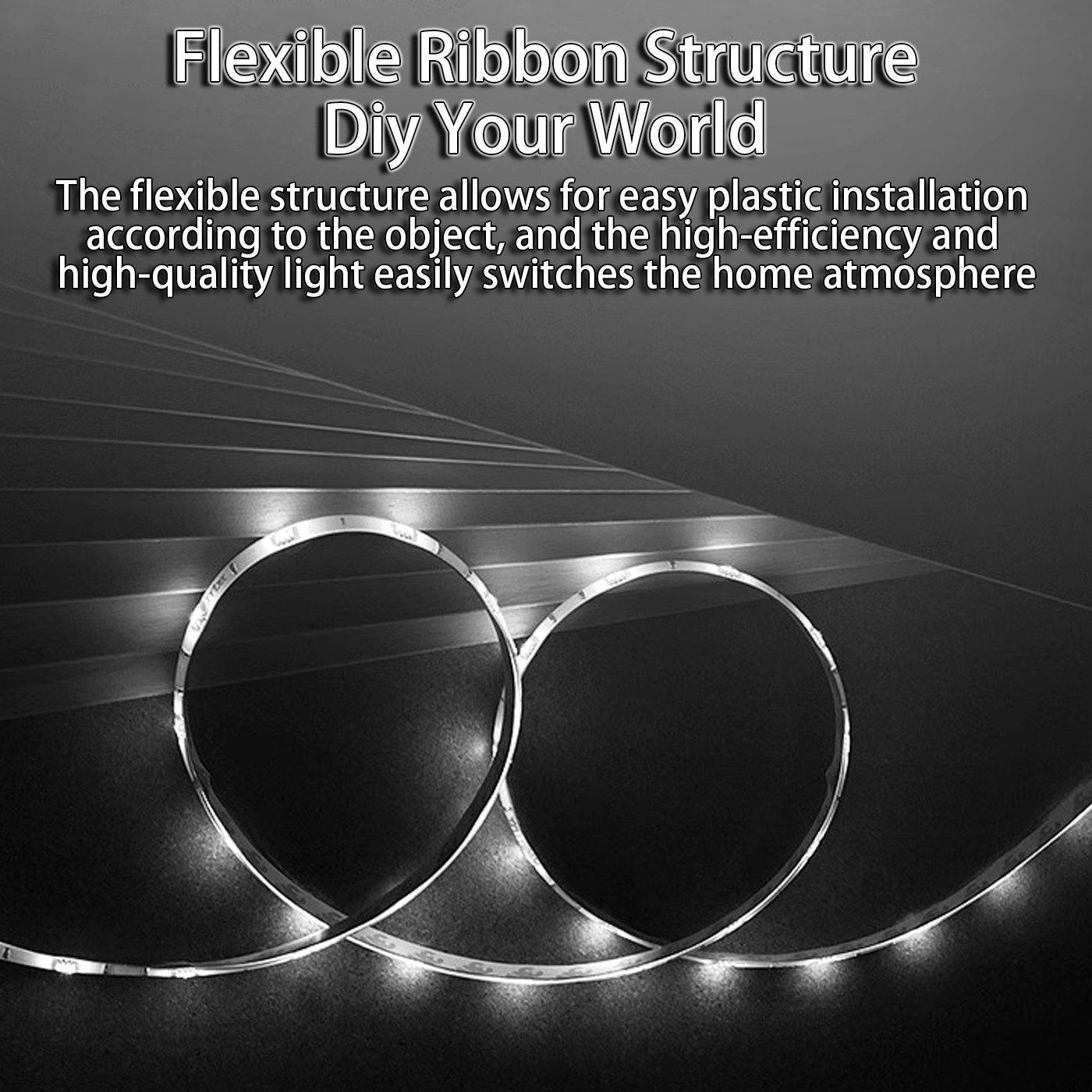 Black Waterproof Linear Light Trough for Living Room with Aluminum Profile